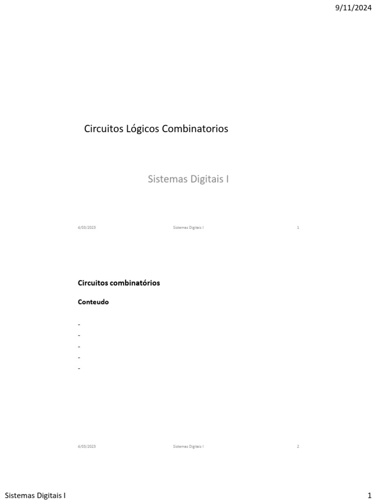 Circuitos Combinatorios | PDF