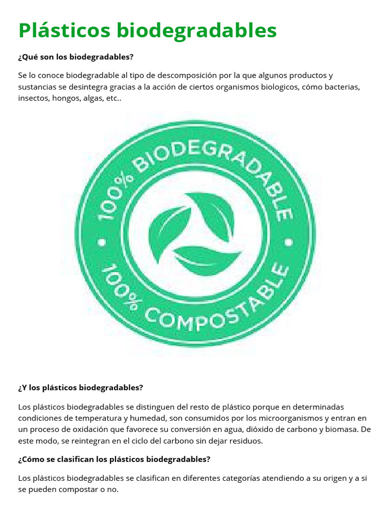 Plásticos Biodegradables - 20240701 - 095625 - 0000 | PDF | El plastico ...