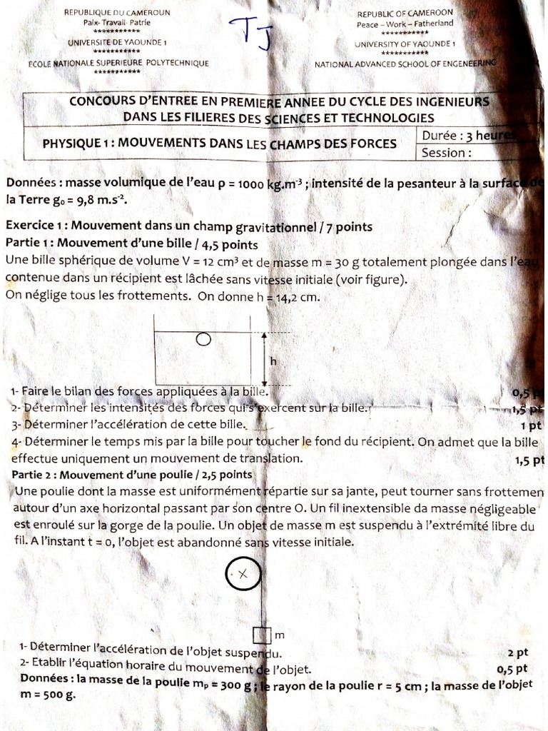 Document Polytech Yaoundé 2022 | PDF