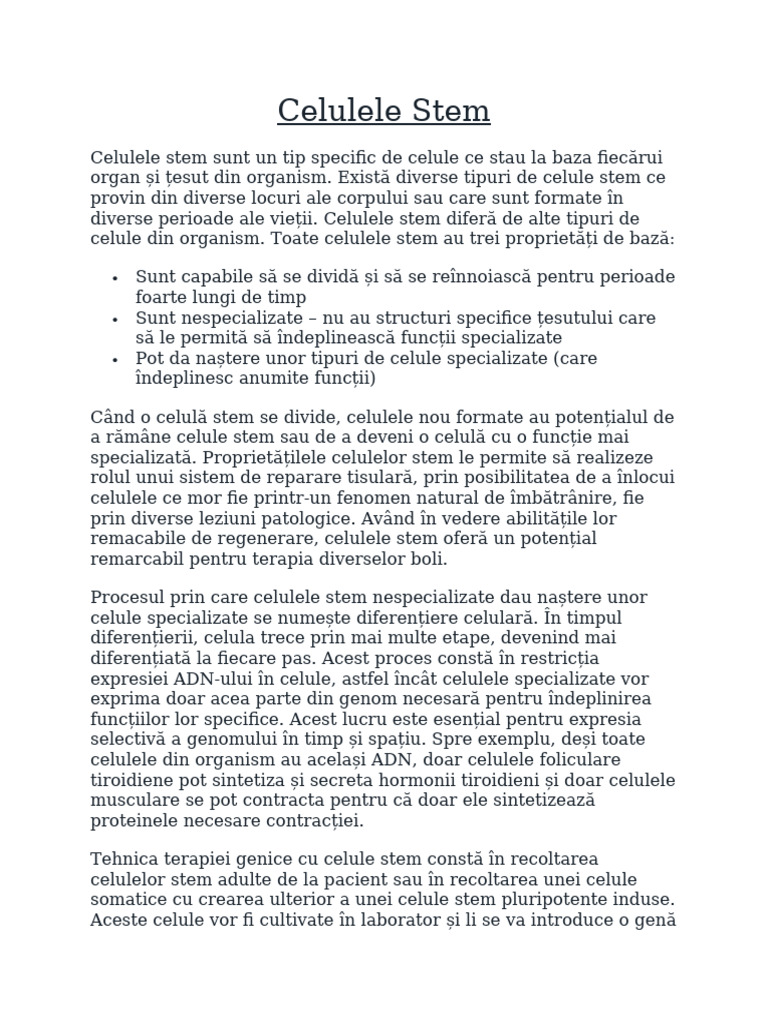 Celulele Stem | PDF