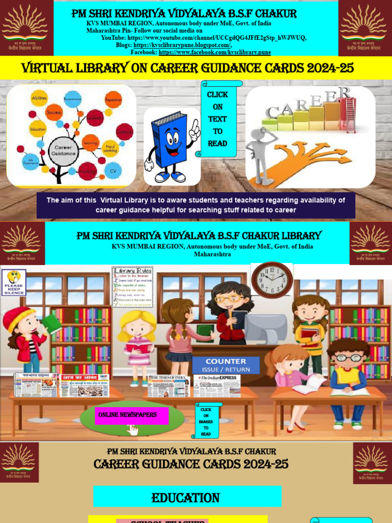 Virtual Library On Career Guidance Cards 2024-25 | PDF