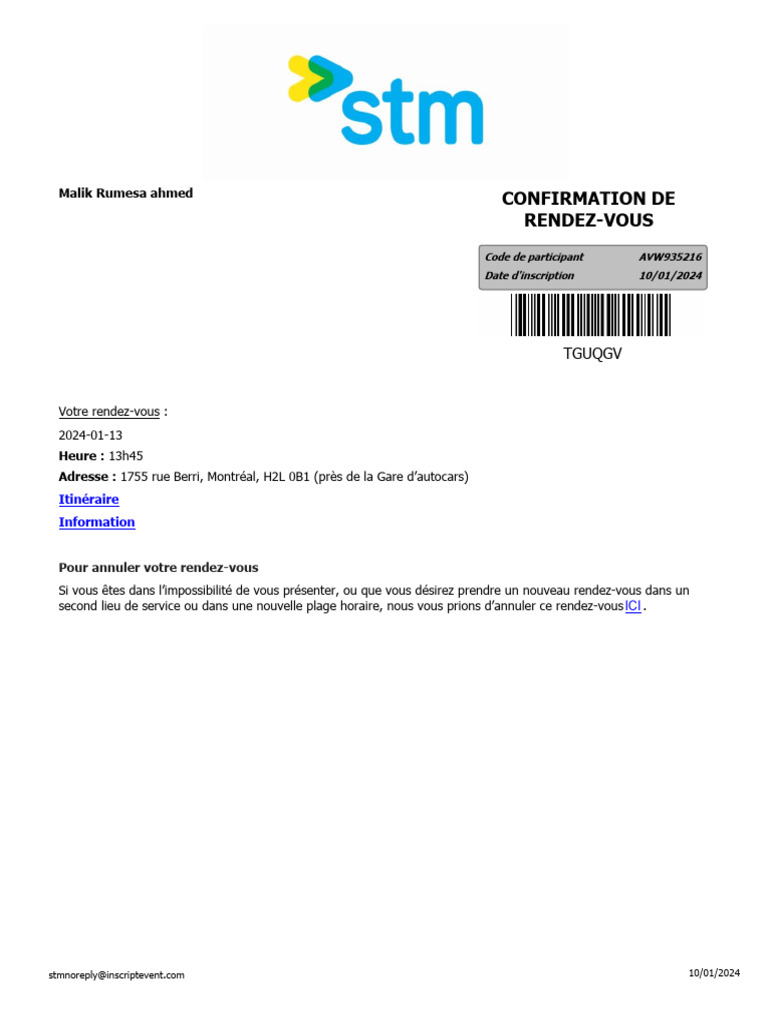 Confirmation | PDF