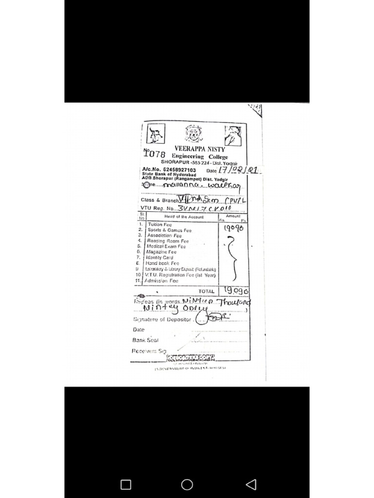 2020 Fee Recipt | PDF