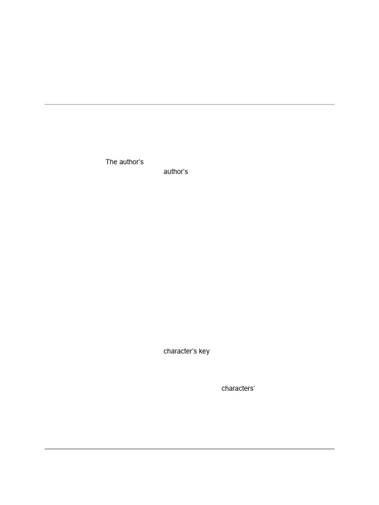 Tone, Mood, Character Traits | PDF