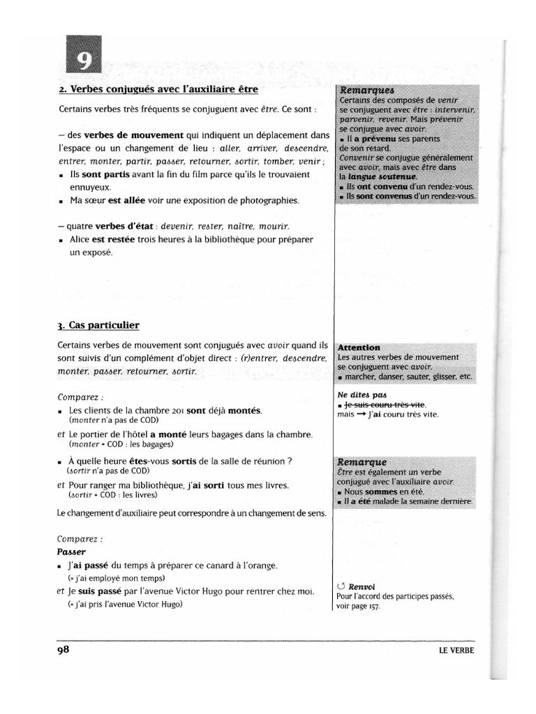 Nouvelle Grammaire - Passé Composé | PDF