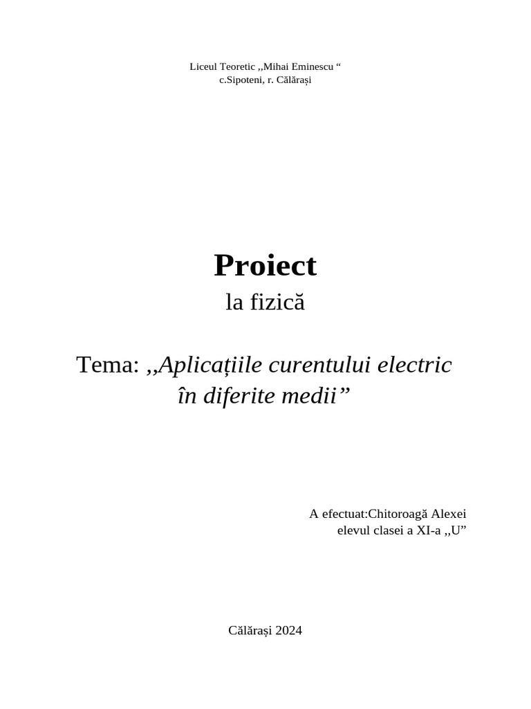 Proiect | PDF