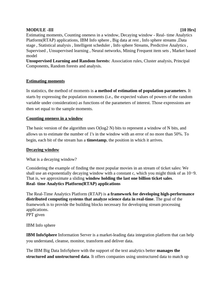 Big data notes | PDF