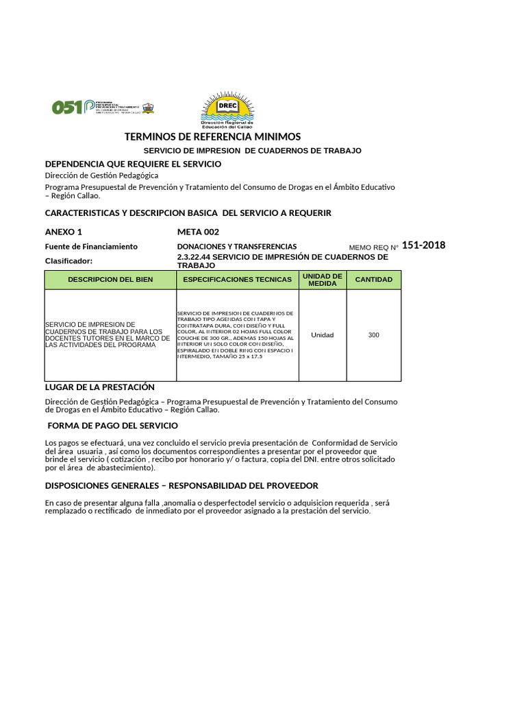 Anexo Req T Ref Cuaderno de Trabajo Cap Meta 002 Ago 2018 | PDF