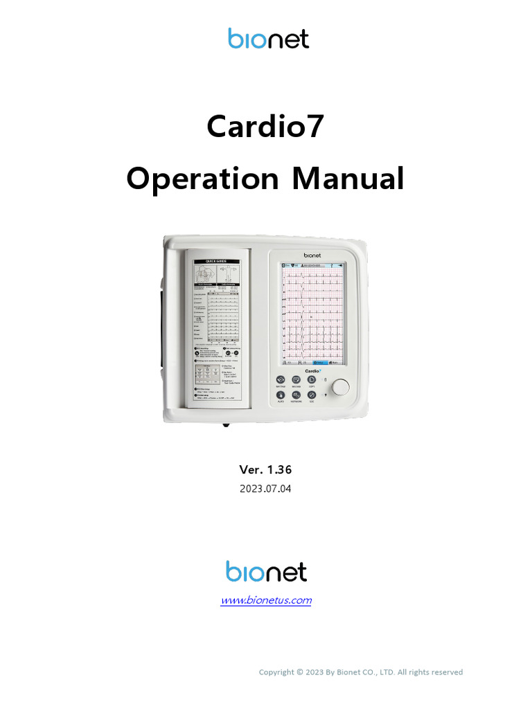 Cardio7 ECG EKG User Manual | PDF