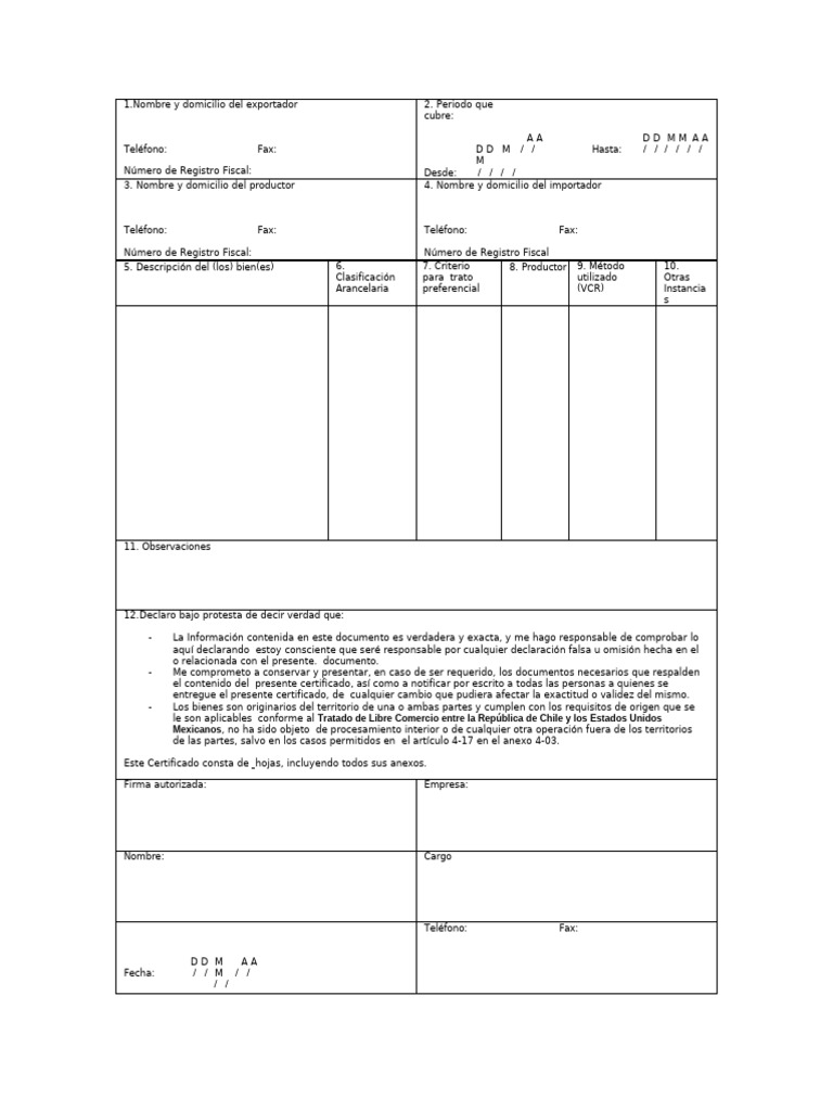 Documentos Basicos para Exportacion | PDF