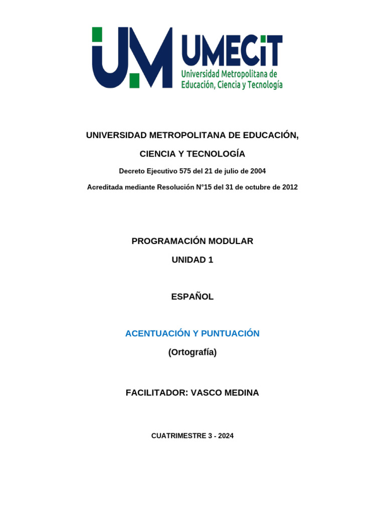 1 UNIDAD 1 - Ortografia | PDF
