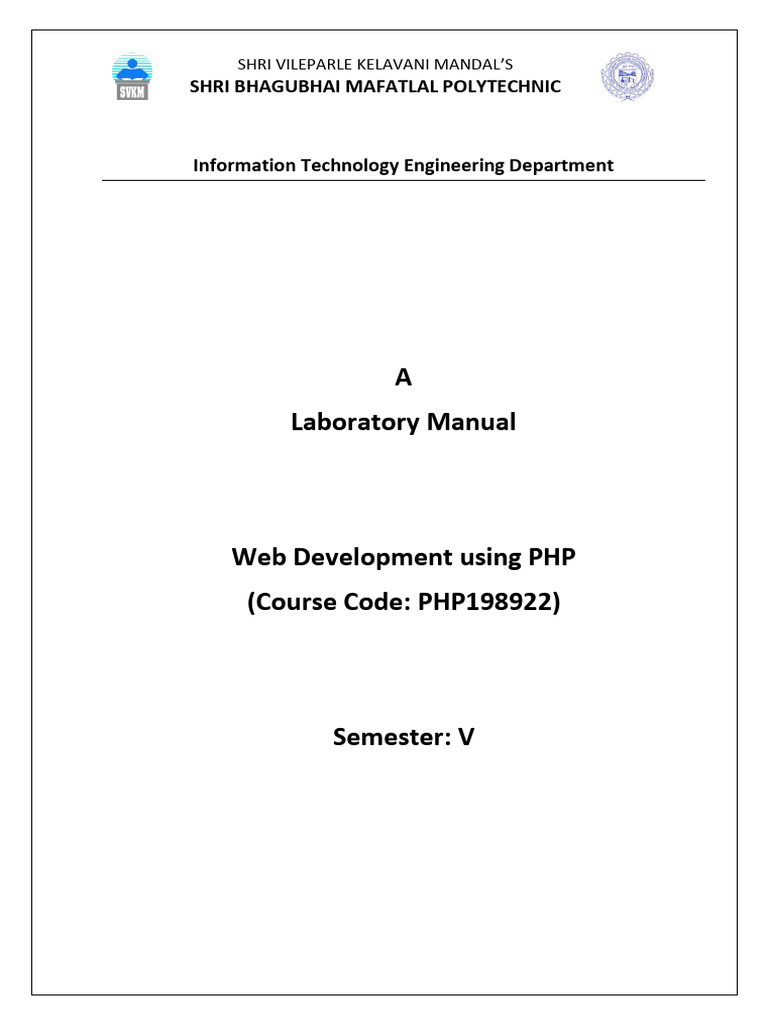 PHP Labmanual | PDF
