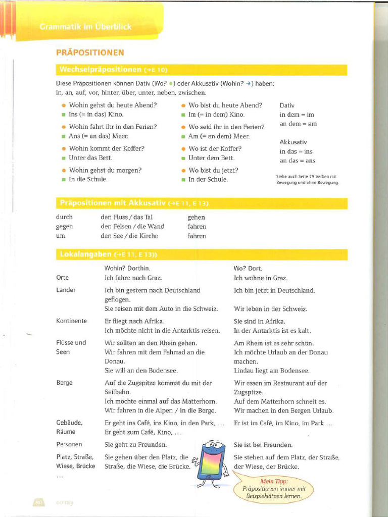Lokale Prapositionen Prima | PDF