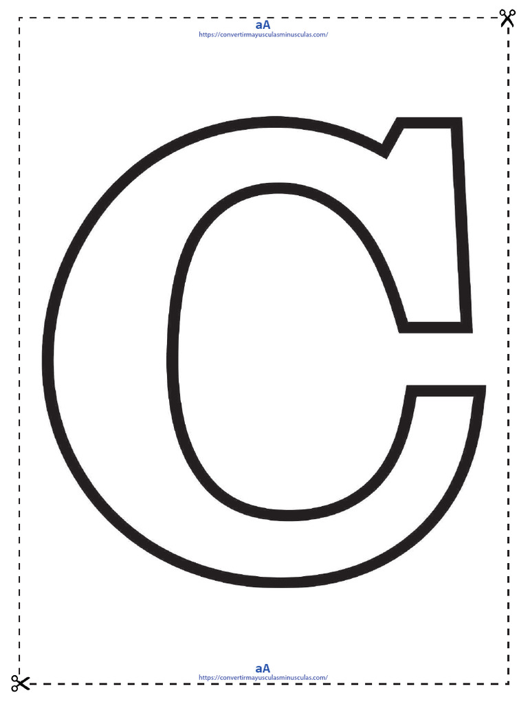 Letra C Mayuscula para Imprimir Estilo Clasic | PDF