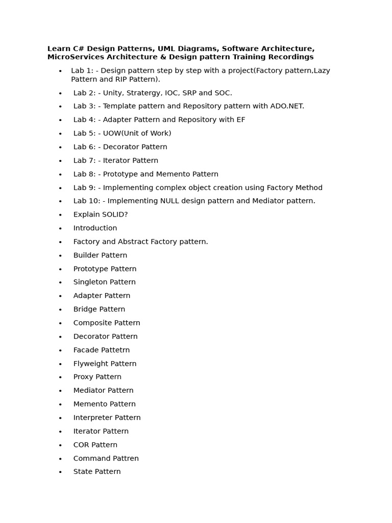 Learn C# Design Patterns | PDF