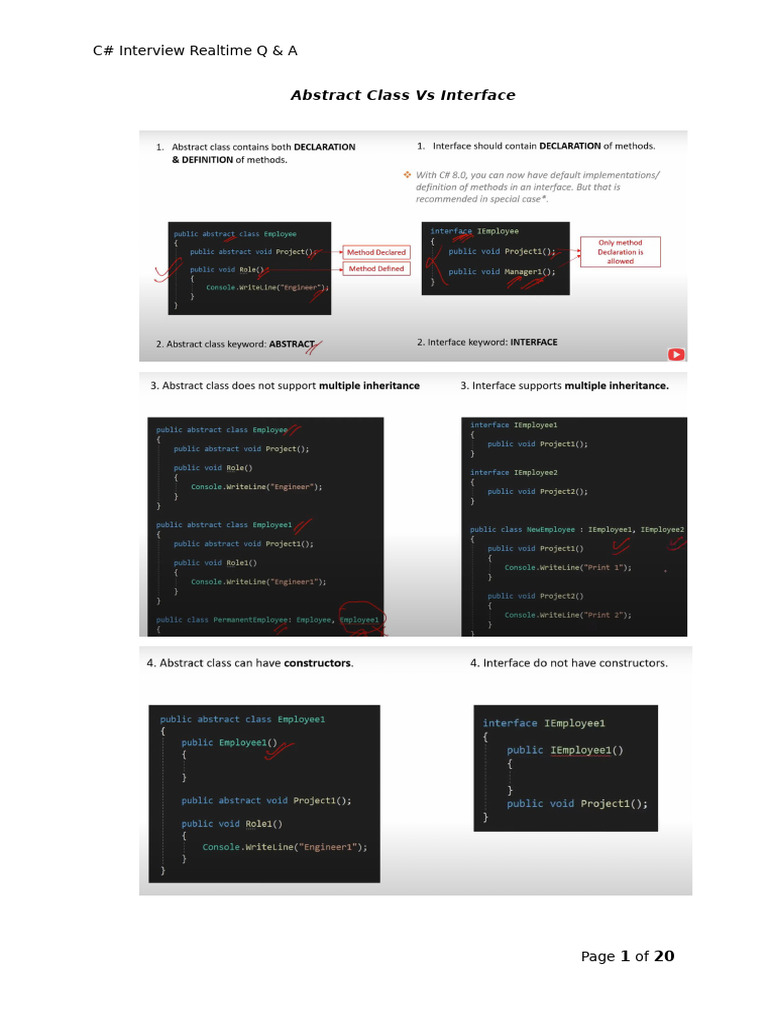 C# Interview Realtime Q & A | PDF
