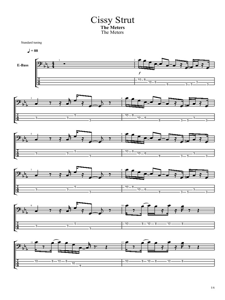 The Meters - Cissy Strut | PDF