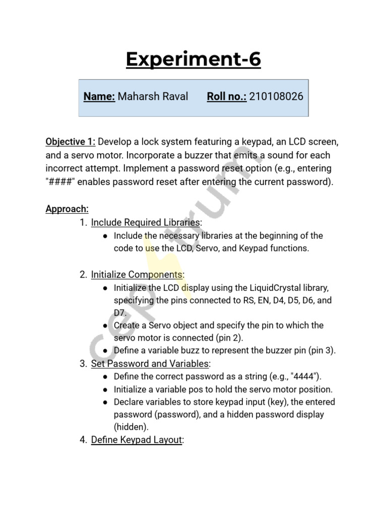 Experiment - 06 | PDF