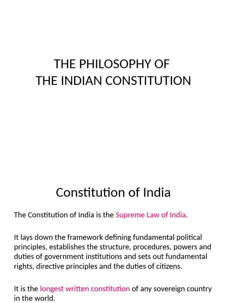Philosophy of Constitution | PDF
