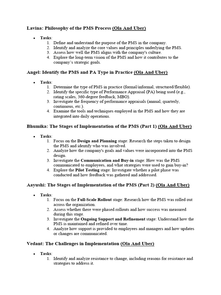 performance management work distribution | PDF