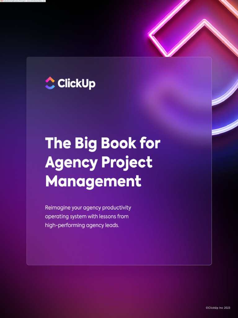 The Big Book For Agency Project Management ClickUp - En.pt | PDF