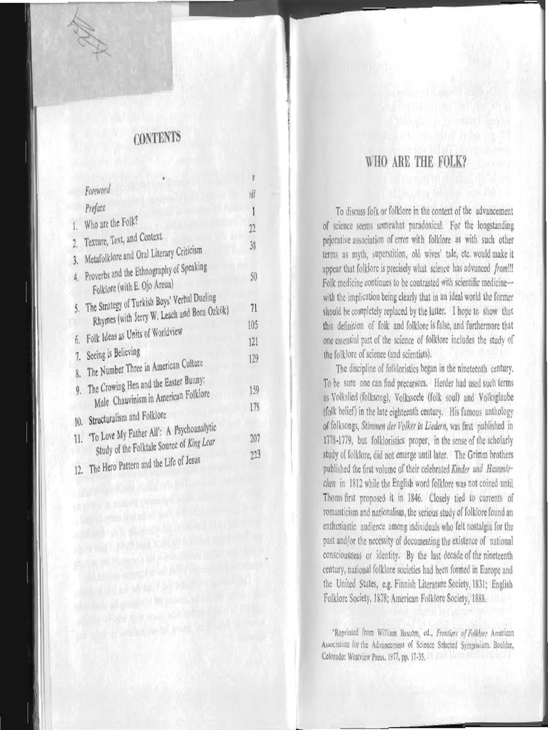 Dundes-Who Are The Folk | PDF