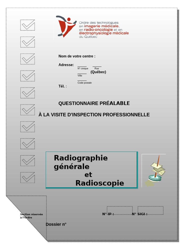 Radiographie Generale Et Radioscopie | PDF