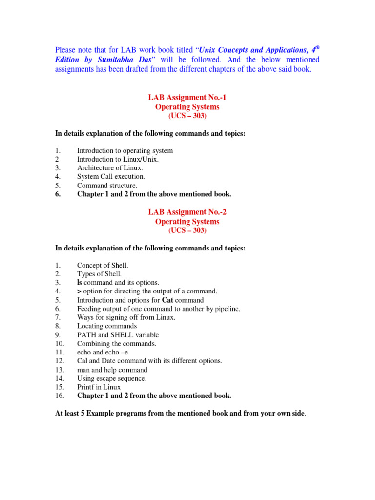 UCS303 OS Lab Assignments (Five) | PDF