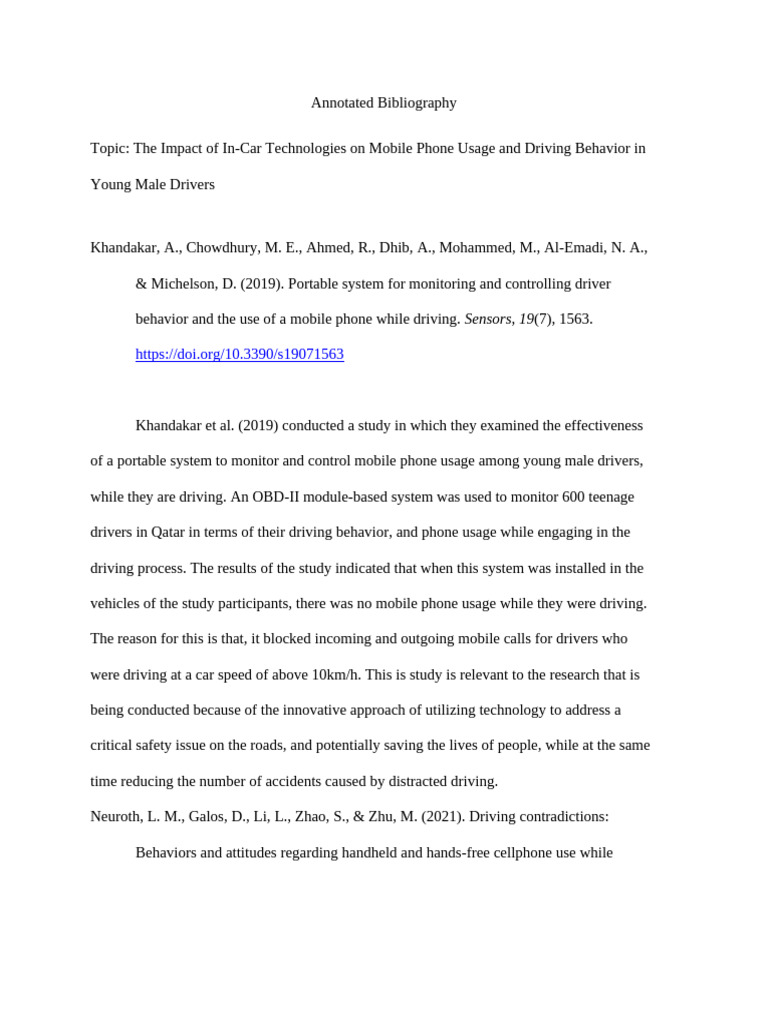 Annotated Bibliography | PDF