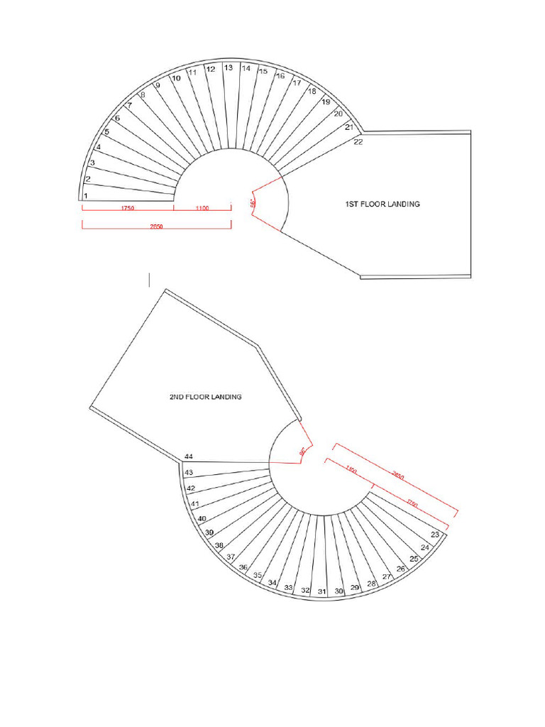 AutoCad Stair Layout | PDF