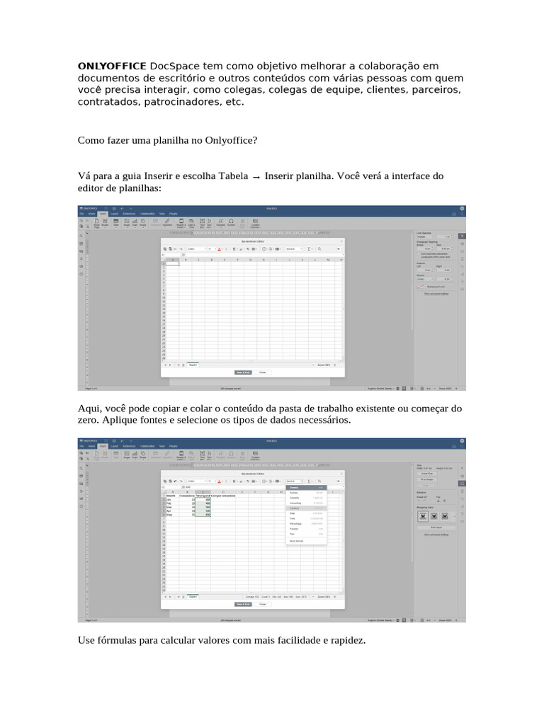 Onlyoffice Planilha | PDF