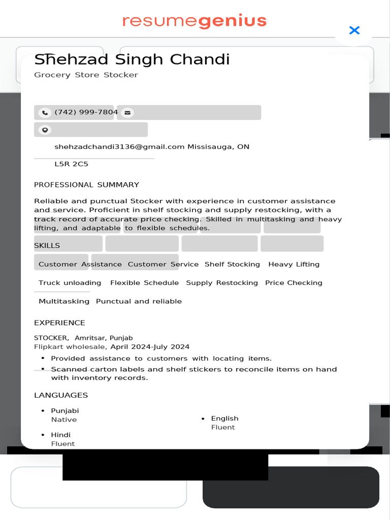 Resume Builder | PDF