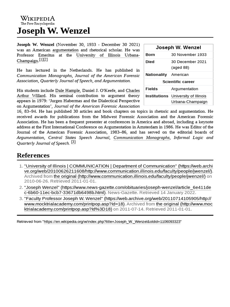 Joseph W. Wenzel | PDF