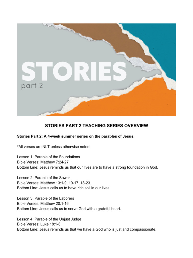 Stories Part 2 - Series Overview | PDF