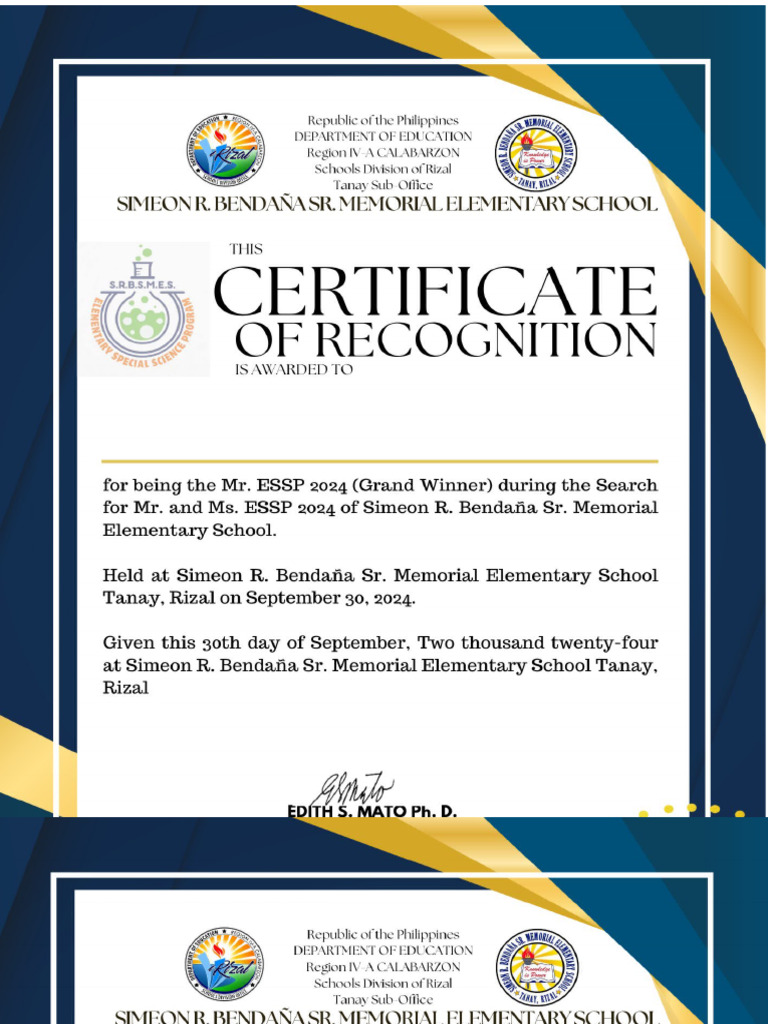 Winners MR and Ms Essp 2024 | PDF