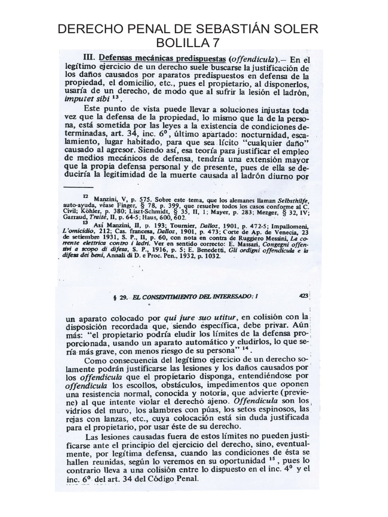 Derecho Penal de Sebastián Soler - Unidad 7 | PDF