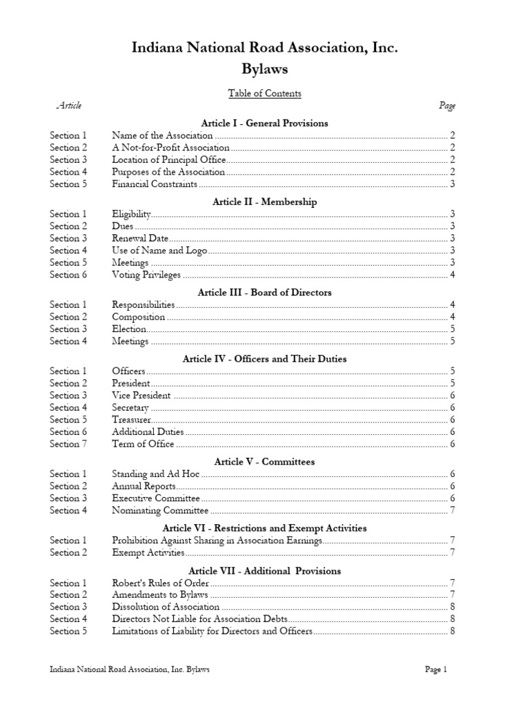INRA Bylaws - Reviewed 10.08.24 | PDF | 501(C) Organization | Committee