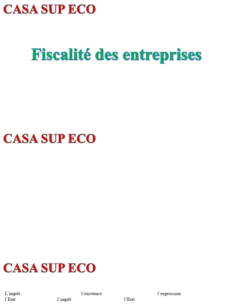 Fisca Séance 1 | PDF
