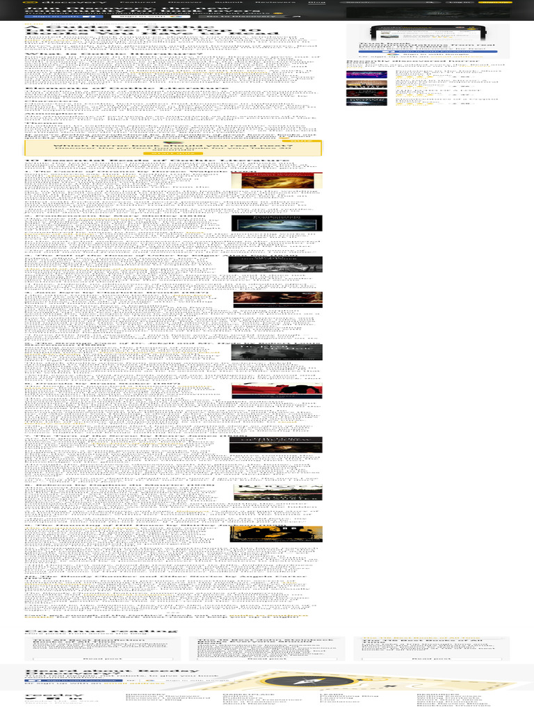 A Guide To Gothic Literature The Top 10 Books You Have To Read Reedsy Discovery | PDF