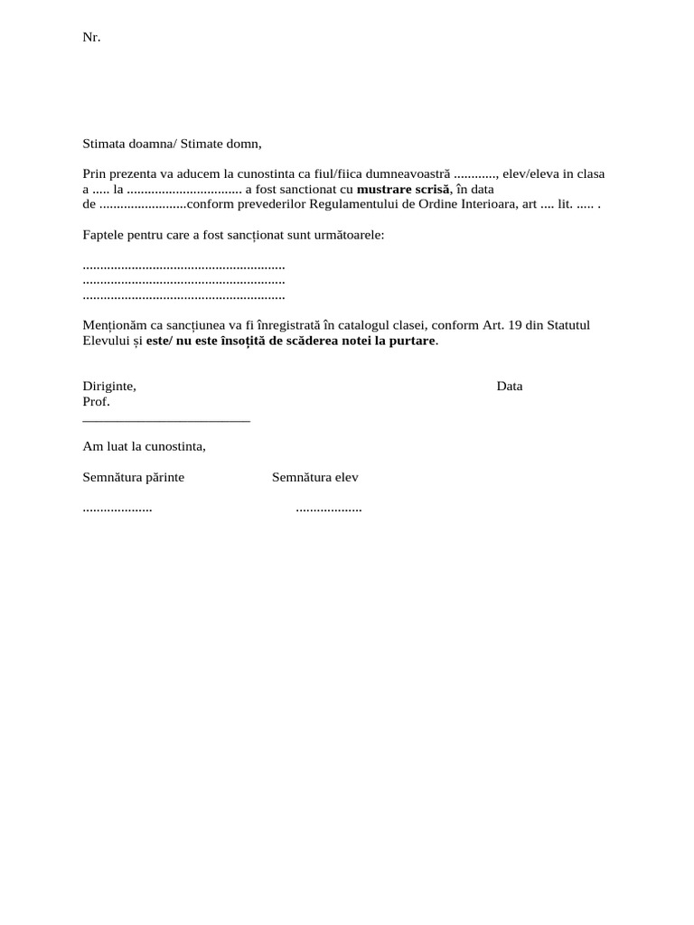 Mustrare Scrisa | PDF