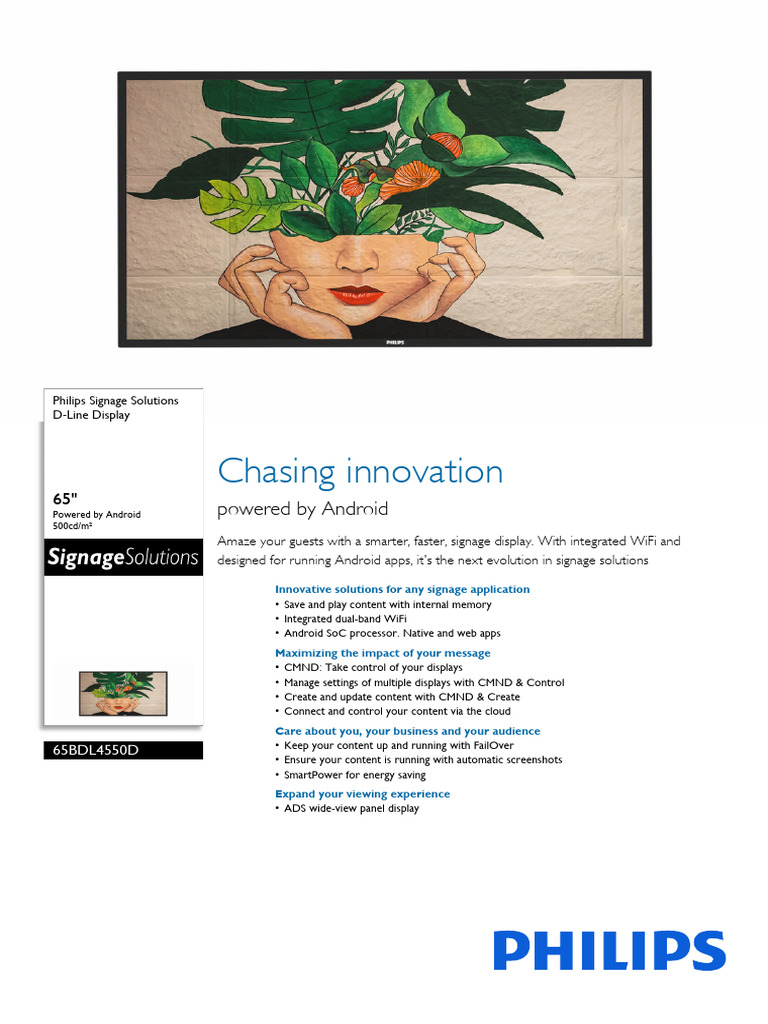 Brochure Philips 55BDL4550D | PDF