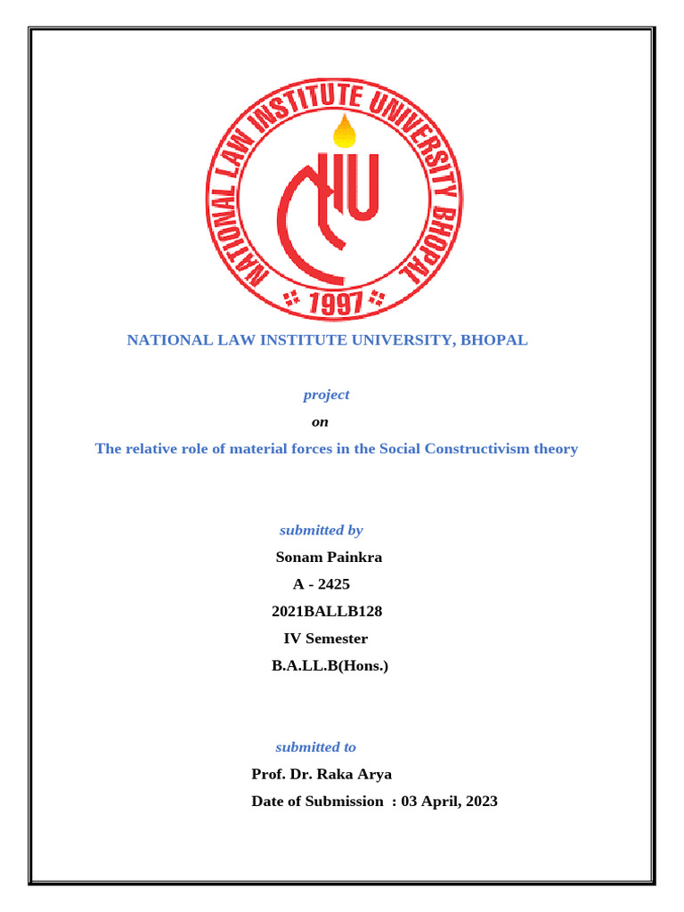 International Relations Project Semester 4 | PDF