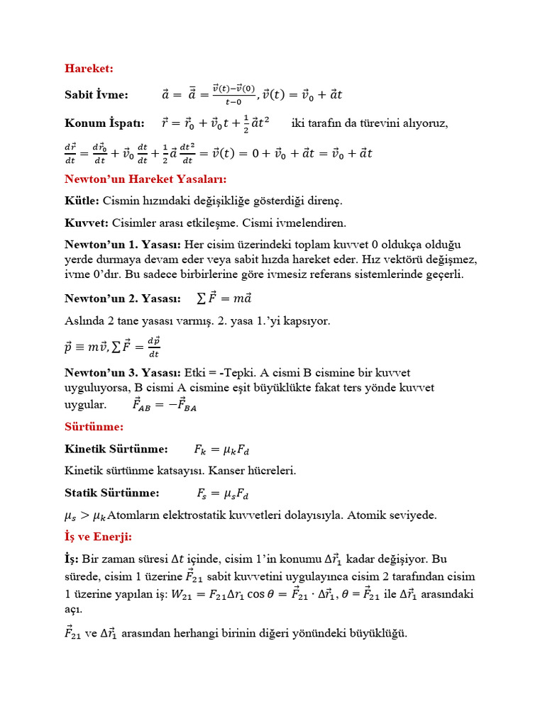 Fizik Konu Anlatimi | PDF
