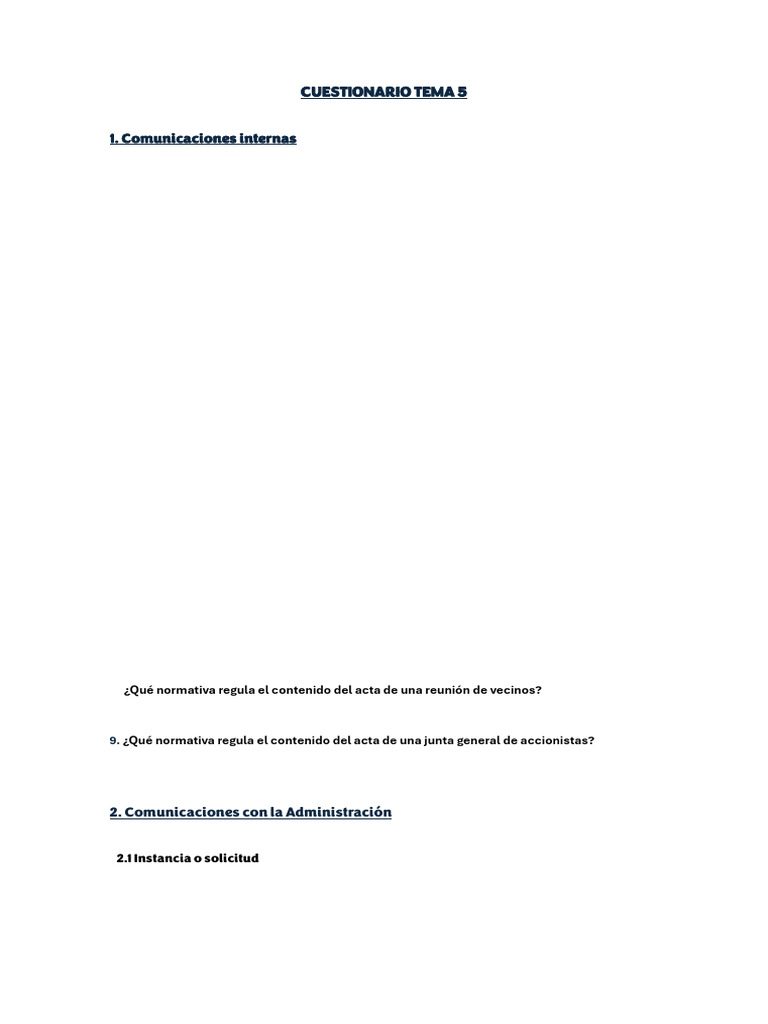 Cuestionario Tema 5 PDF | PDF