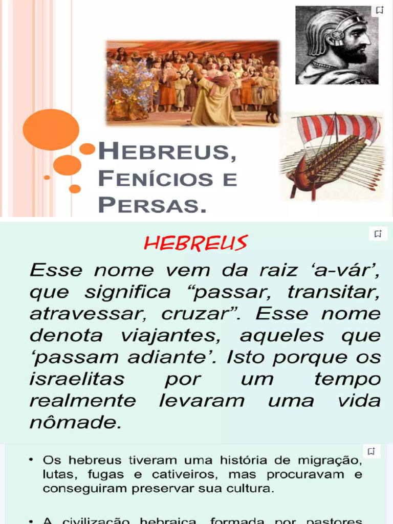 Hebreus, Fenícios e Persas | PDF