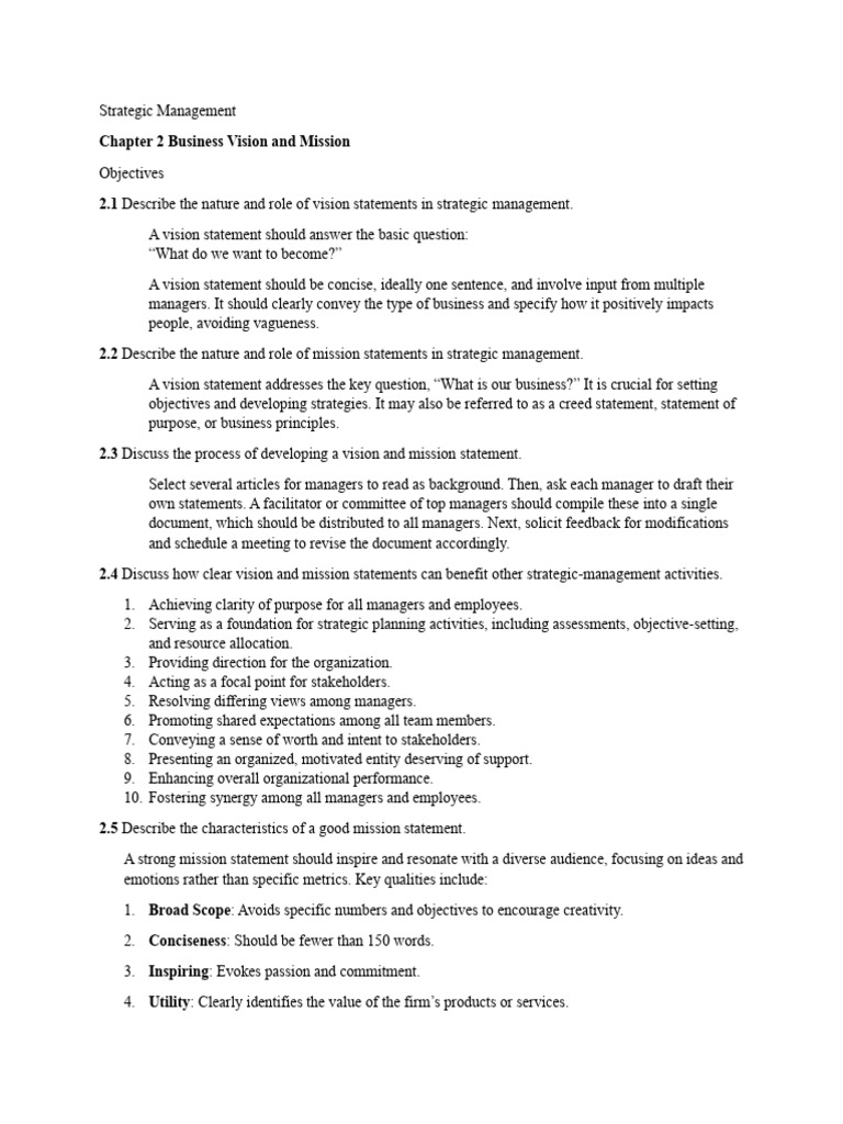 Strategic Management Ch2 | PDF