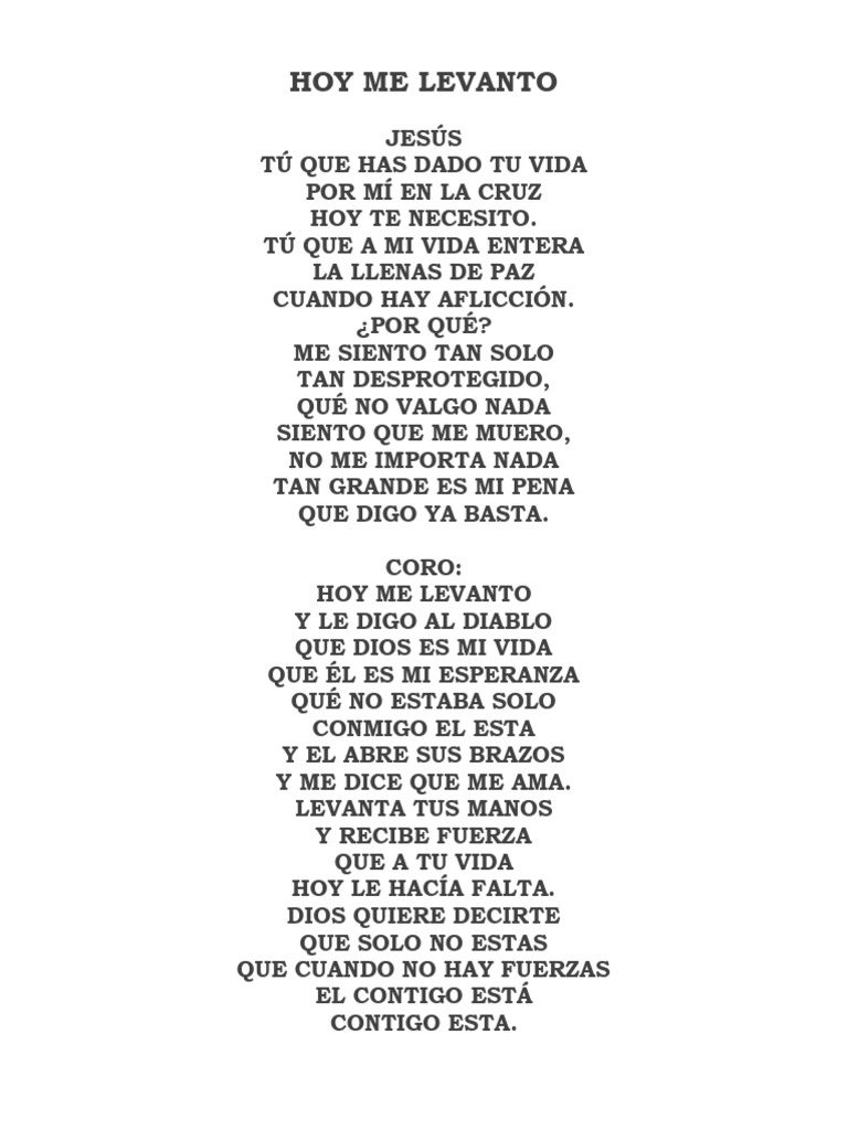 Hoy Me Levanto | PDF