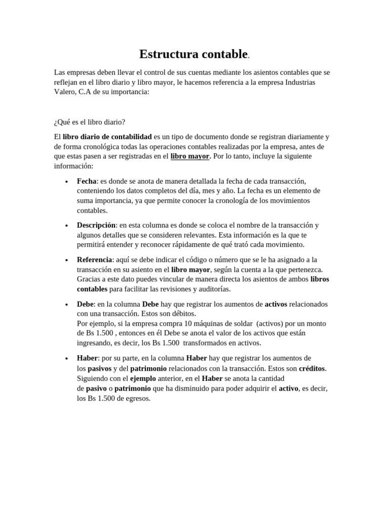 Estructura Contable | PDF