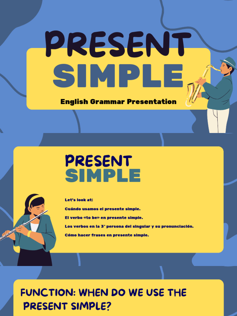 Present Simple English Education Presentation | PDF