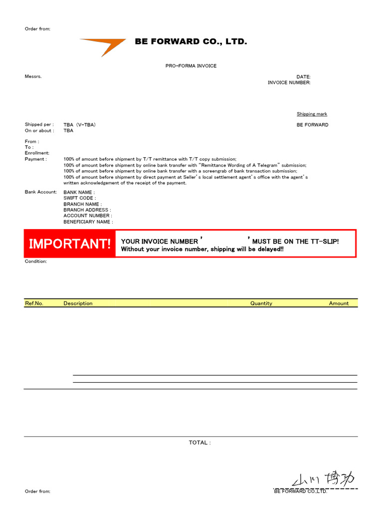 Proforma Invoice and Purchase Agreement No.3163766 | PDF